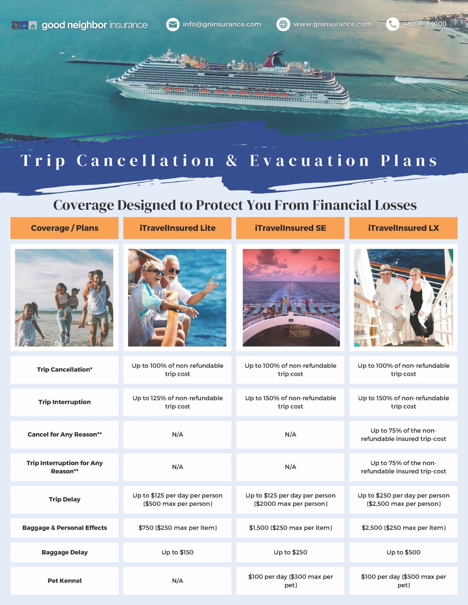 Best Trip Cancellation Insurance - iTravel affordable travel plans